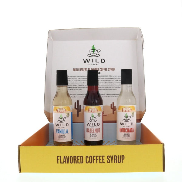 Wild Desert Coffee Syrup Gift Set of 3 Flavors 100% Pure Cane Sugar ...