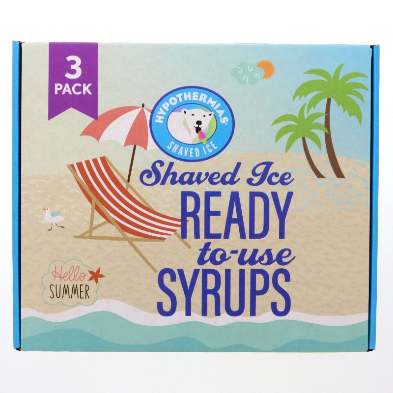 Gift Box Set of 3 Sugar Free Shaved Ice or Snow Cone Flavor Syrups - C ...
