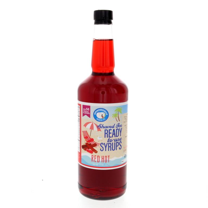 Red Hot 100% Pure Cane Sugar Snow Cone or Shaved Ice Syrup
